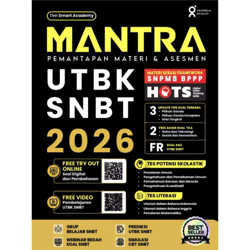 Jual Buku Mantra UTBK SNBT 2026 Oleh Tim Smart Academy | Shopee Indonesia