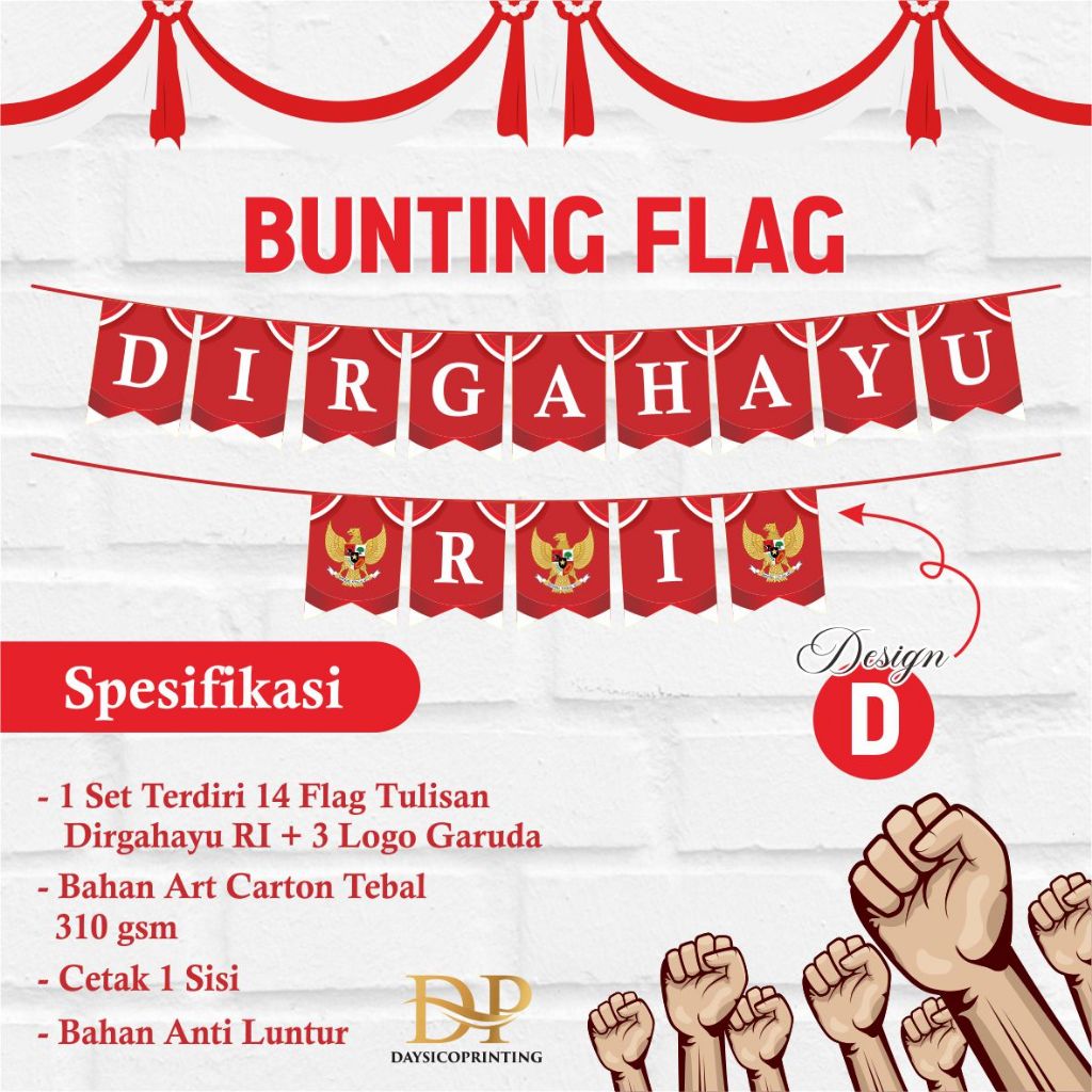 Jual BUTING FLAG HUT RI MURAH - BENDERA KEMERDEKAAN READY STOCK ...