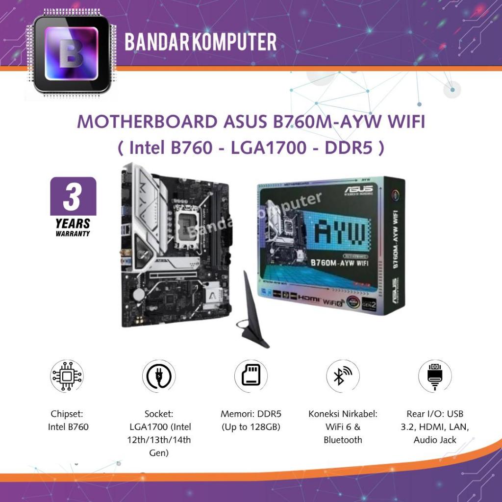 Jual Motherboard ASUS TUF B760M-AYW WIFI (Intel LGA 1700, B760, DDR5 ...