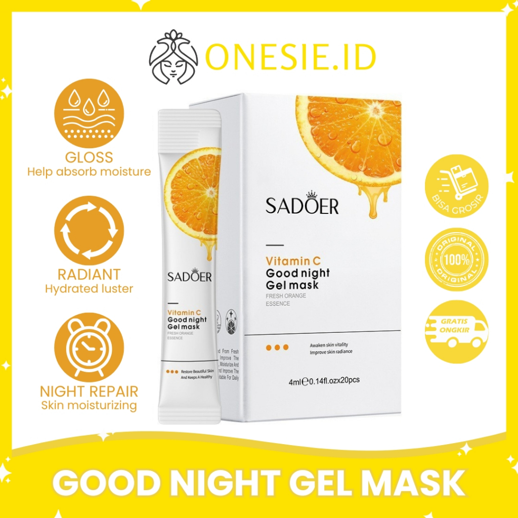 Jual SADOER Good Night Vitamin C Gel Mask Sachet Skin Care Moisturize Melembabkan Hidrasi Kulit ...