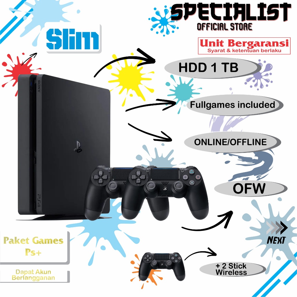 Jual Playstation 4 Type Slim OFW Include Hdd 500GB - 1TB + Full Games ...