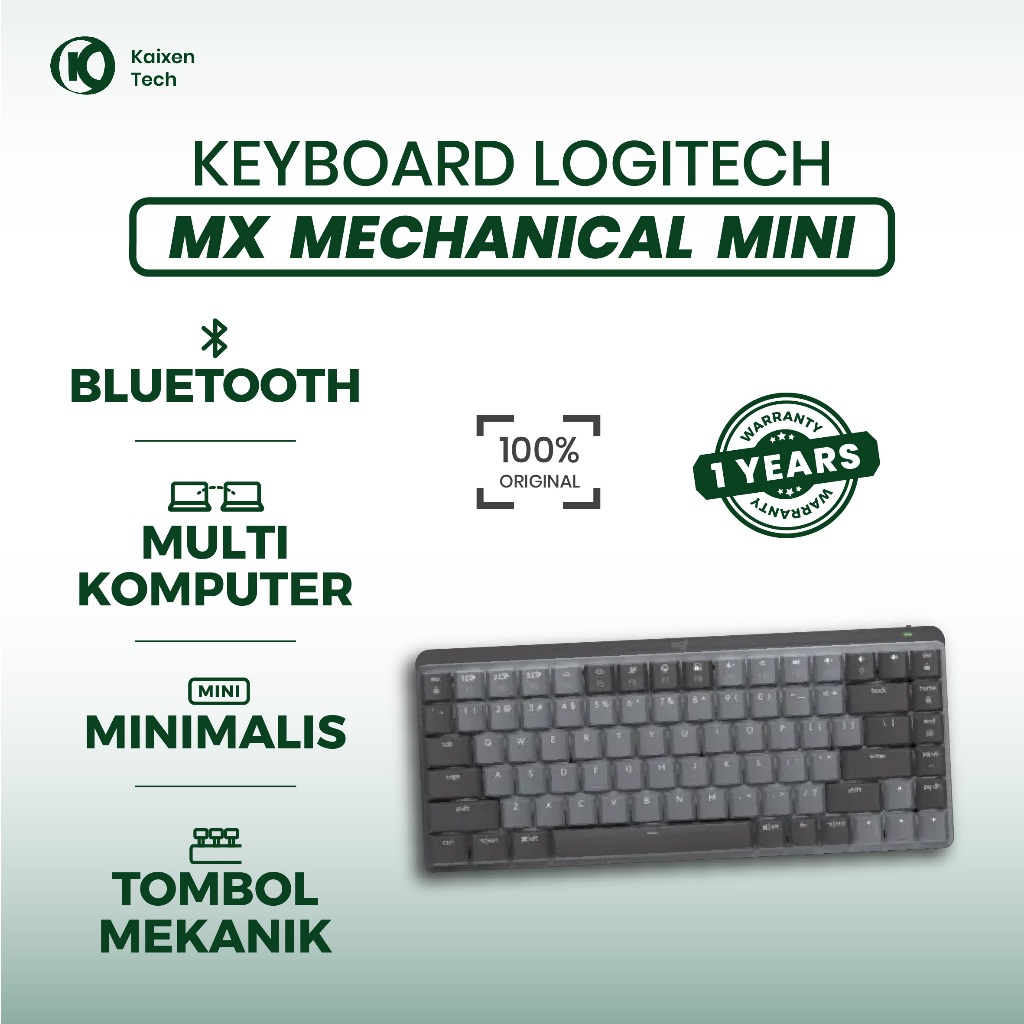Jual Logitech MX Mechanical Mini Tactile Keyboard Wireless Bluetooth ...