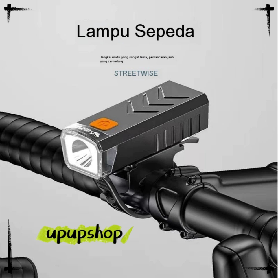Jual (D01) NEW LAMPU SEPEDA LED SUPER TERANG USB Rechargeable ...