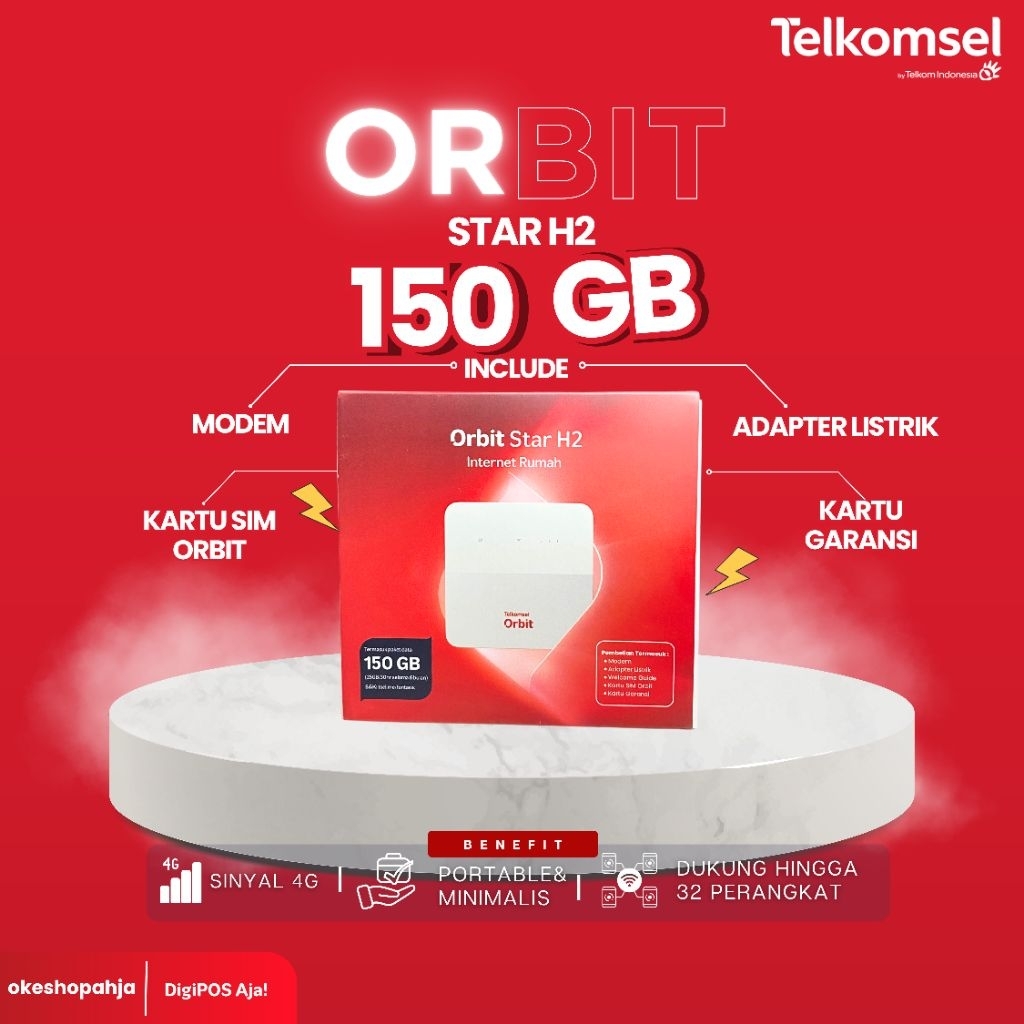 Jual Telkomsel Orbit Star H2 - Router WiFi 4G LTE | Shopee Indonesia