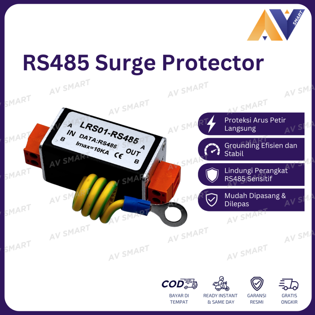 Jual RS485 Network Surge Protector Anti Petir | Surge Arrester LRS01 ...