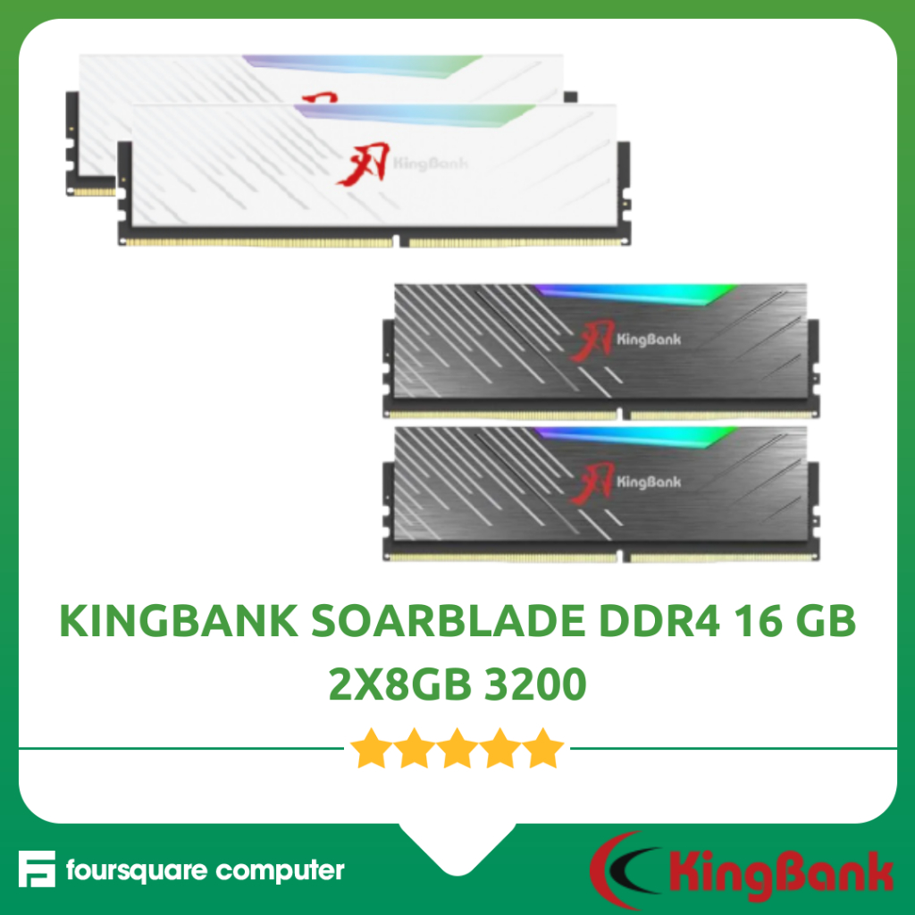 Jual KINGBANK SOARBLADE DDR4 16 GB 2X8GB 3200 MT/s XMP RGB WHITE black | Shopee Indonesia