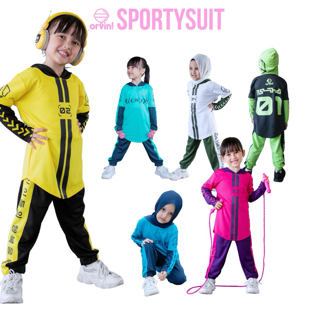 Jual Orvin Kids Setelan Baju Olahraga Anak Perempuan Sport Jersey Dry ...