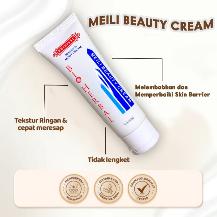 Jual Meili Beauty Cream Bio Herbal - Krim Melembabkan dan Mencerahkan ...
