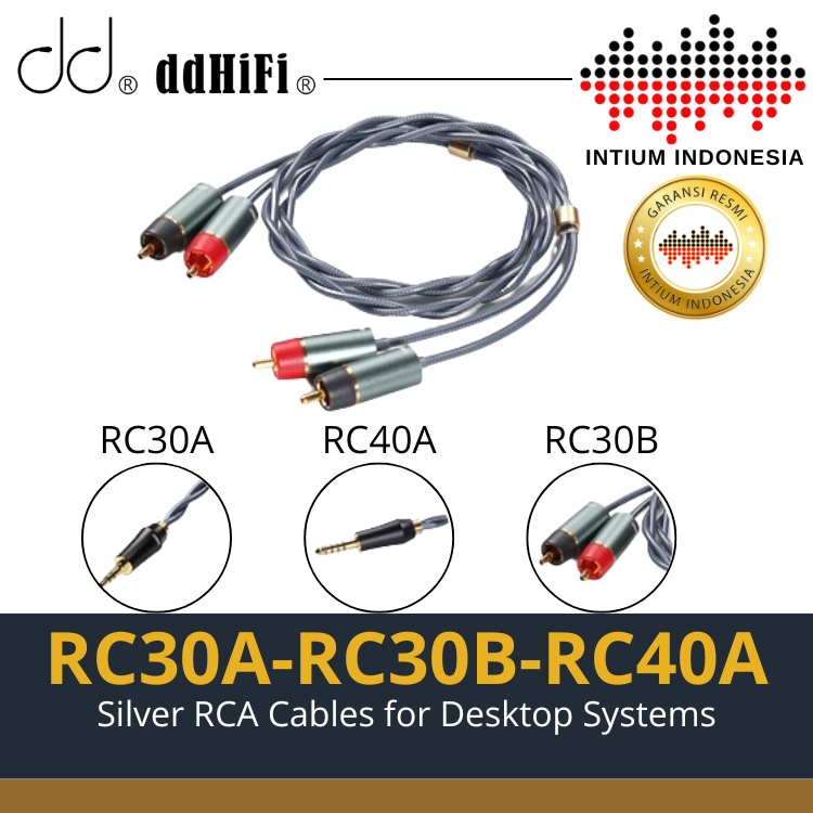 Jual ddHiFi RC30A / RC30B / RC40A Shilded Silver RCA Analog Cables ...