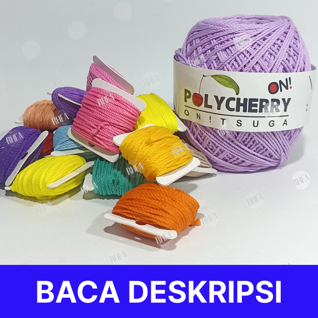 Jual Benang rajut POLYCHERRY (repack 10meter) - BACA DESKRIPSI | Shopee ...