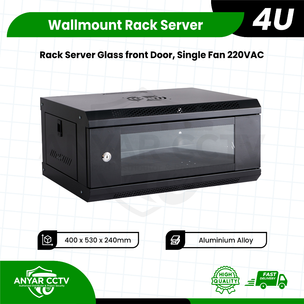 Jual Wallmount Rackmount 4U, Rak Server Single Door 4U | Shopee Indonesia