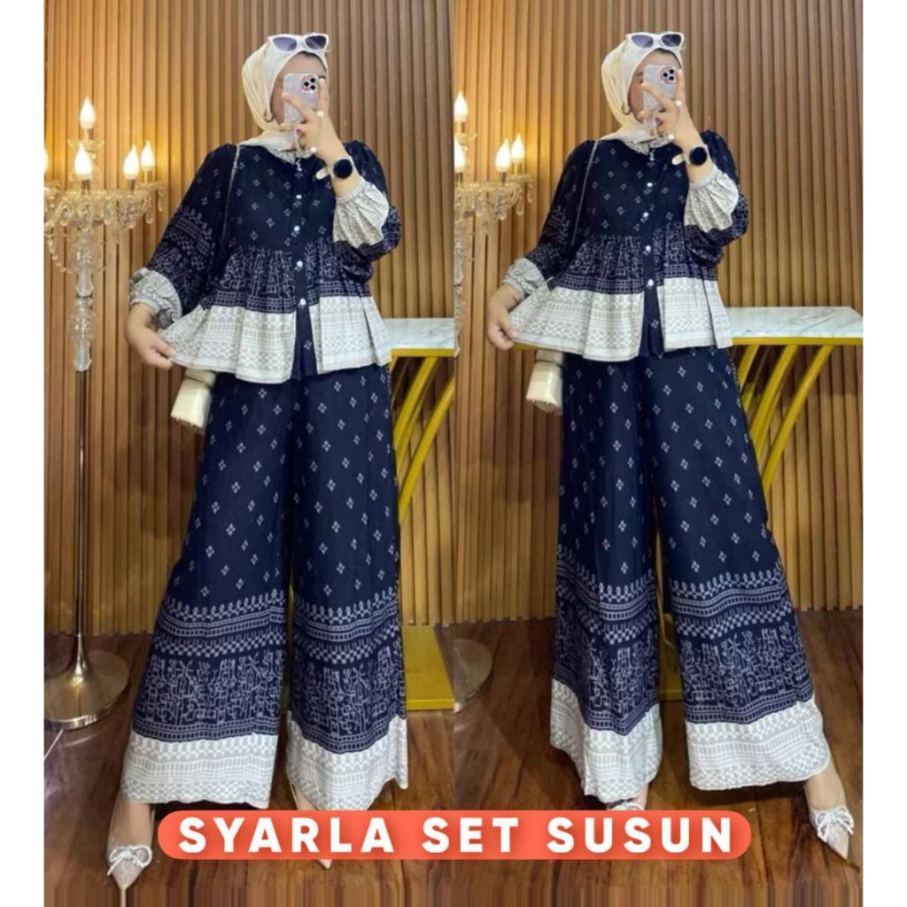Jual Setelan Celana Kulot Wanita JUMBO LD 120 dan standar Laura SET ...