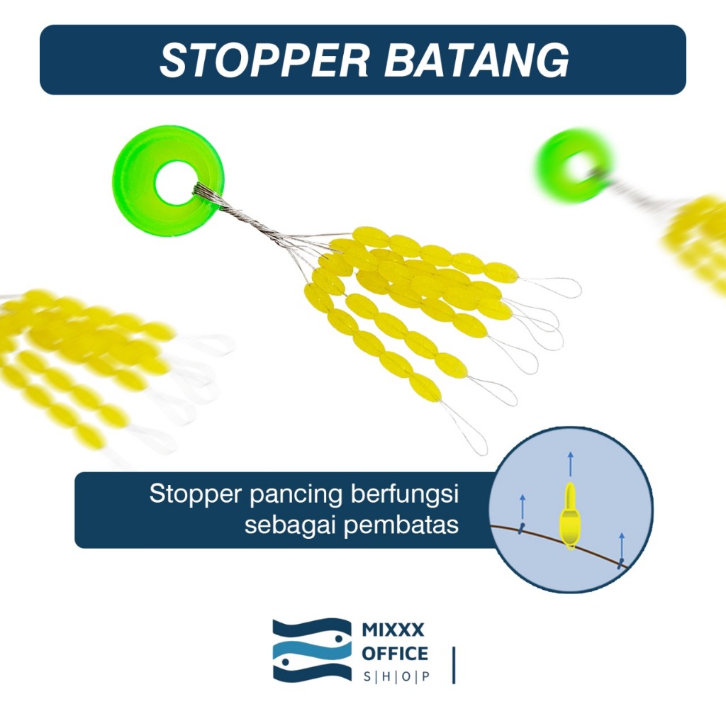 Jual MIXXX Stopper Batang Float Orca Pancing Warna Kuning Alat Pancing ...