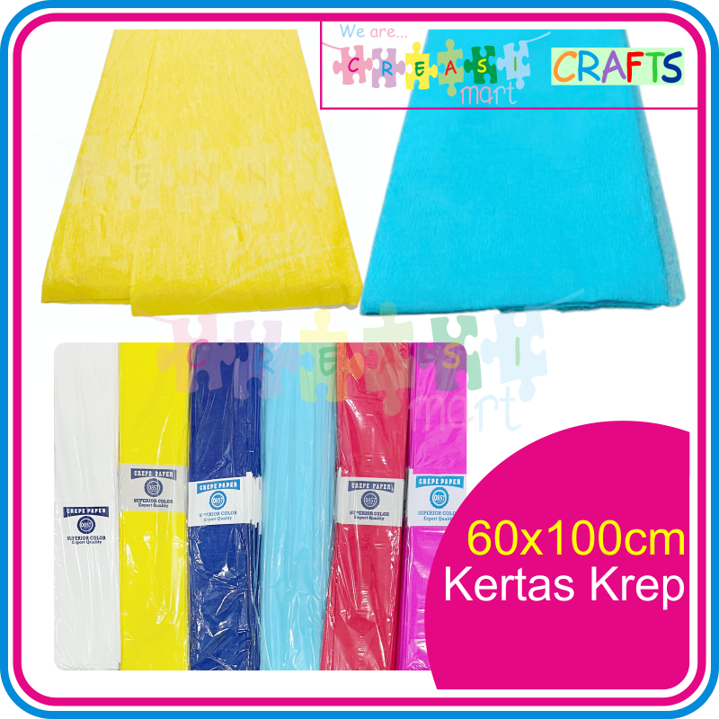 Jual Kertas Krep / Crepe Paper 60cm x 100cm Kertas Warna Warni ...