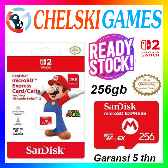 Jual Sandisk 256gb MicroSD Express Mario Edition Microsd SD CARD XC 1 EX Mikro Memory Micro for ...