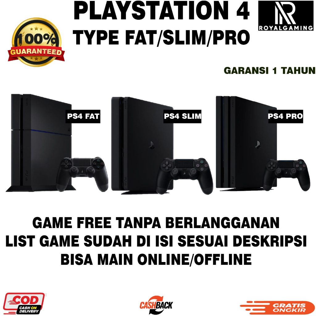 Jual Royalgaming Playstation 4 Ps4 Fat / Slim / Pro Hdd 500gb / 1 Tb ...