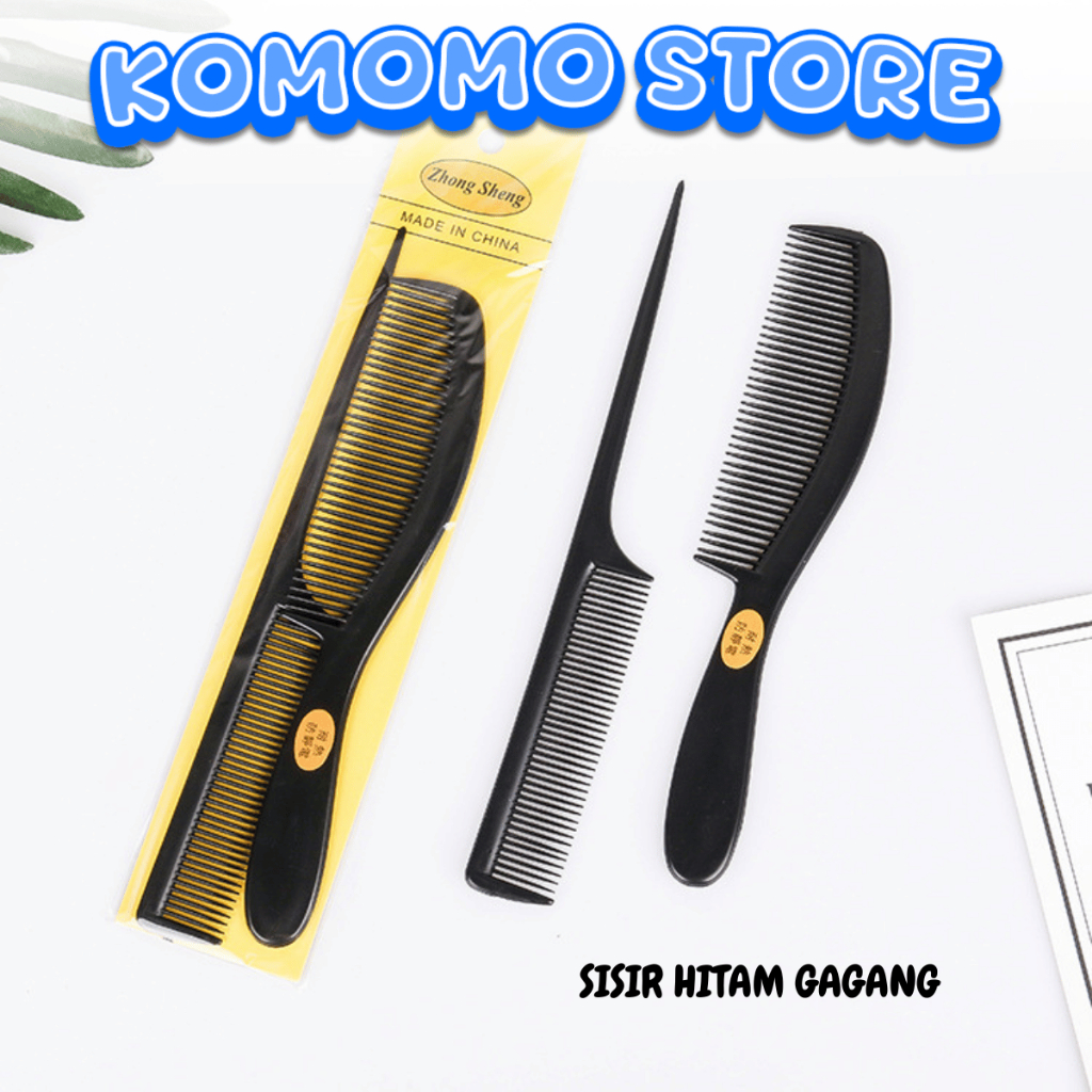 Jual KMM SISIR SET ISI 2 PCS SISIR HITAM GAGANG TULANG SISIR SASAK ...