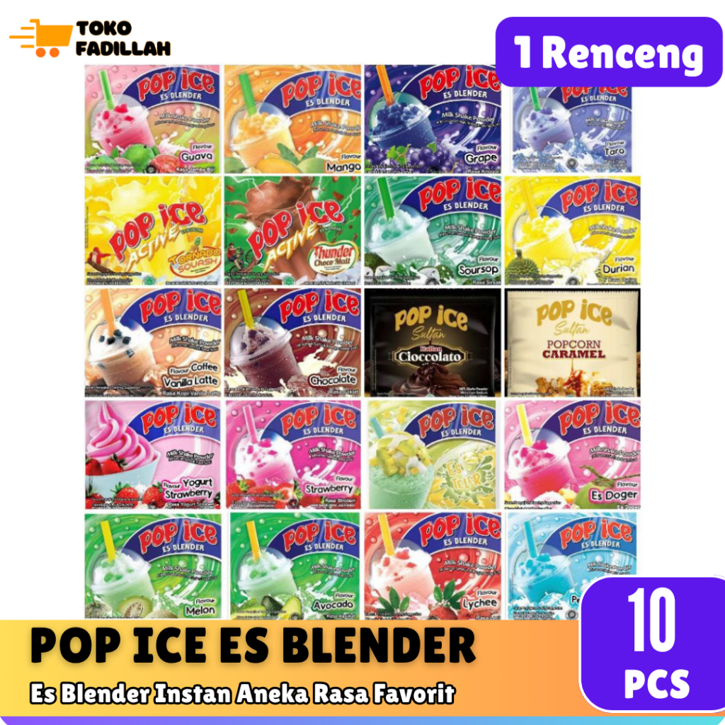 Jual POP ICE Minuman Instan Aneka Rasa 1 Renceng isi 10 Sachet | Shopee ...