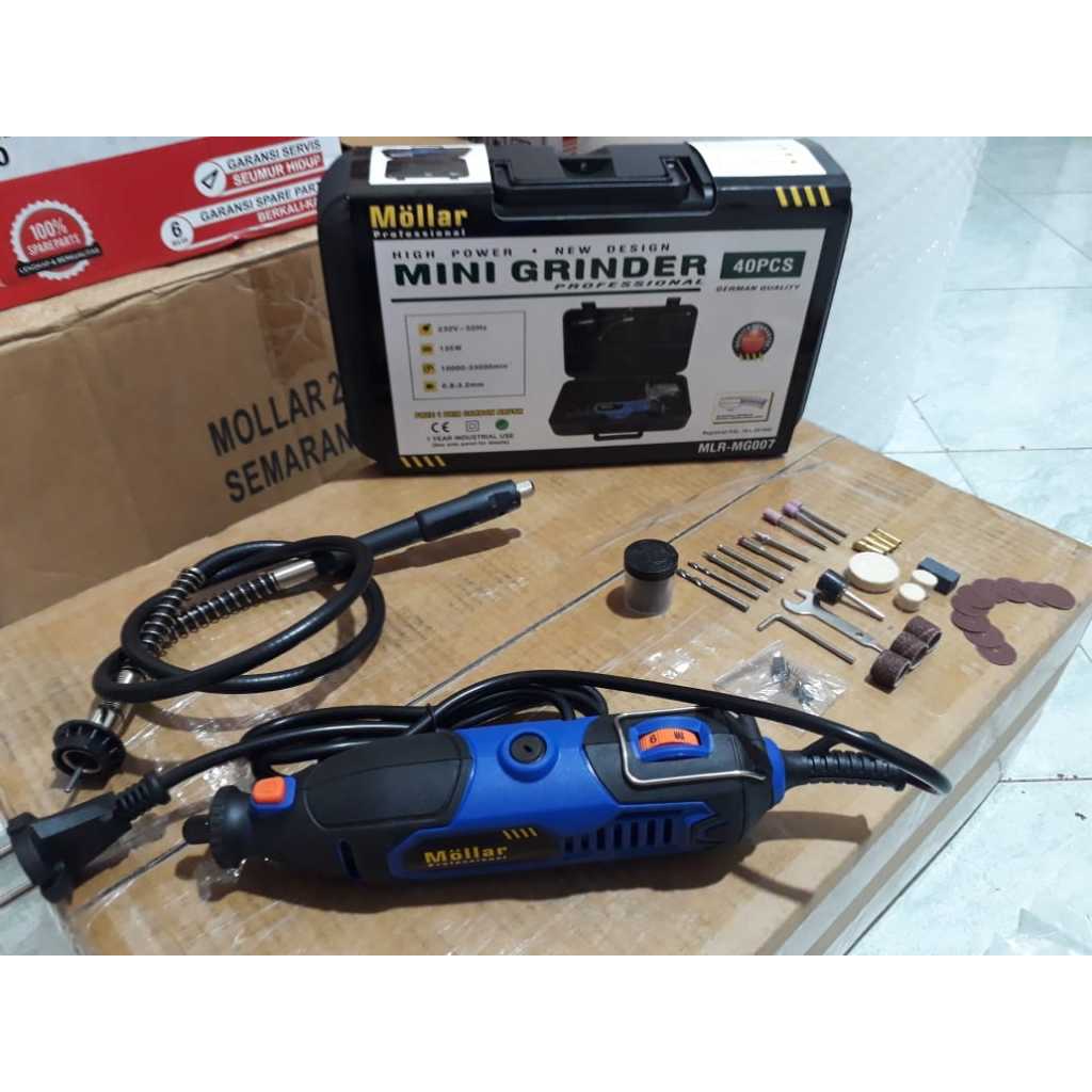 Jual Mini Grinder rotary Set 40pcs Mollar MG005 MG007 mesin bor cun gantung Mini gerinda Mollar ...