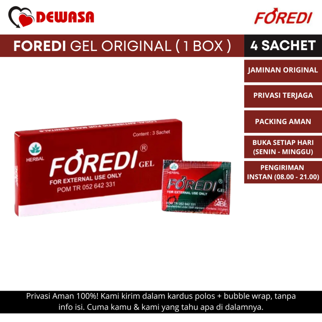 Jual Foredi Gel Original - 1 Box (4 Sachet) | Shopee Indonesia