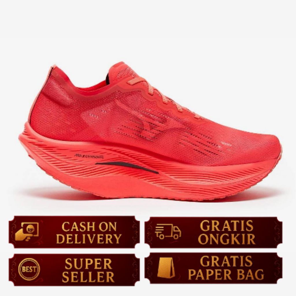 Jual Sepatu Running Mizuno Wave Rebellion Pro 2 Red | Shopee Indonesia