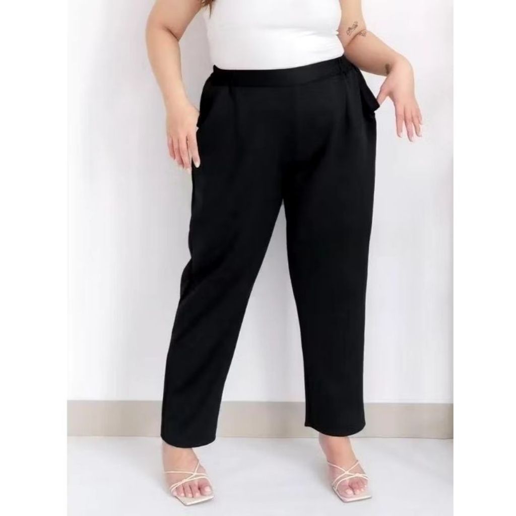Jual cassandra pants celana scuba pensil super jumbo muat 150kg | Shopee Indonesia