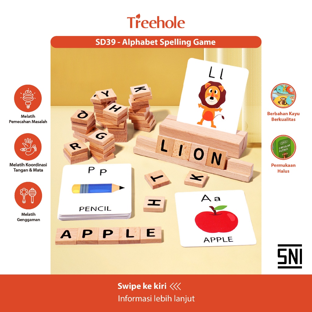 Jual Beringin Toys - Alphabet Spelling Game / Permainan Susun Kata Anak ...