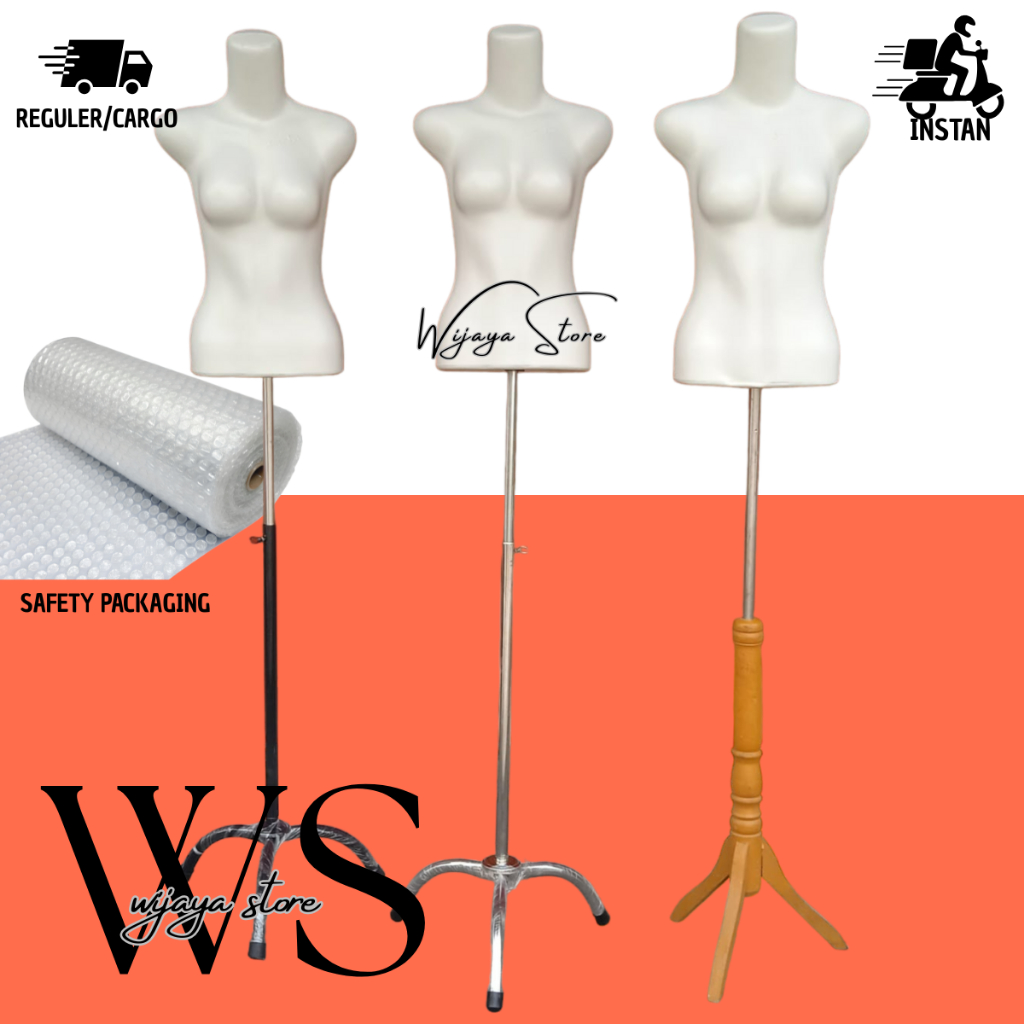 Jual Patung Manekin Badan Perempuan Dewasa - Patung Baju Body Lurus ...
