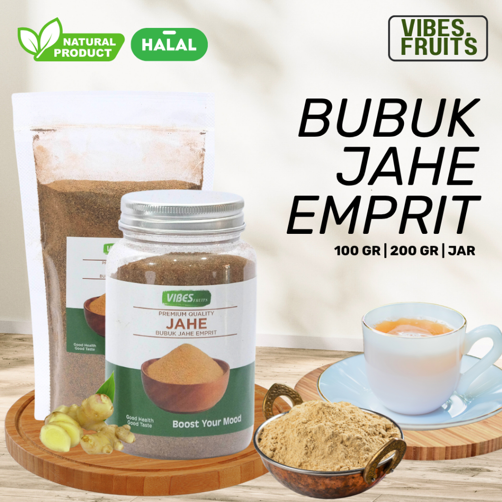 Jual Bubuk Jahe Emprit Premium 100gr 200gr Murni / Jahe Emprit Bubuk ...