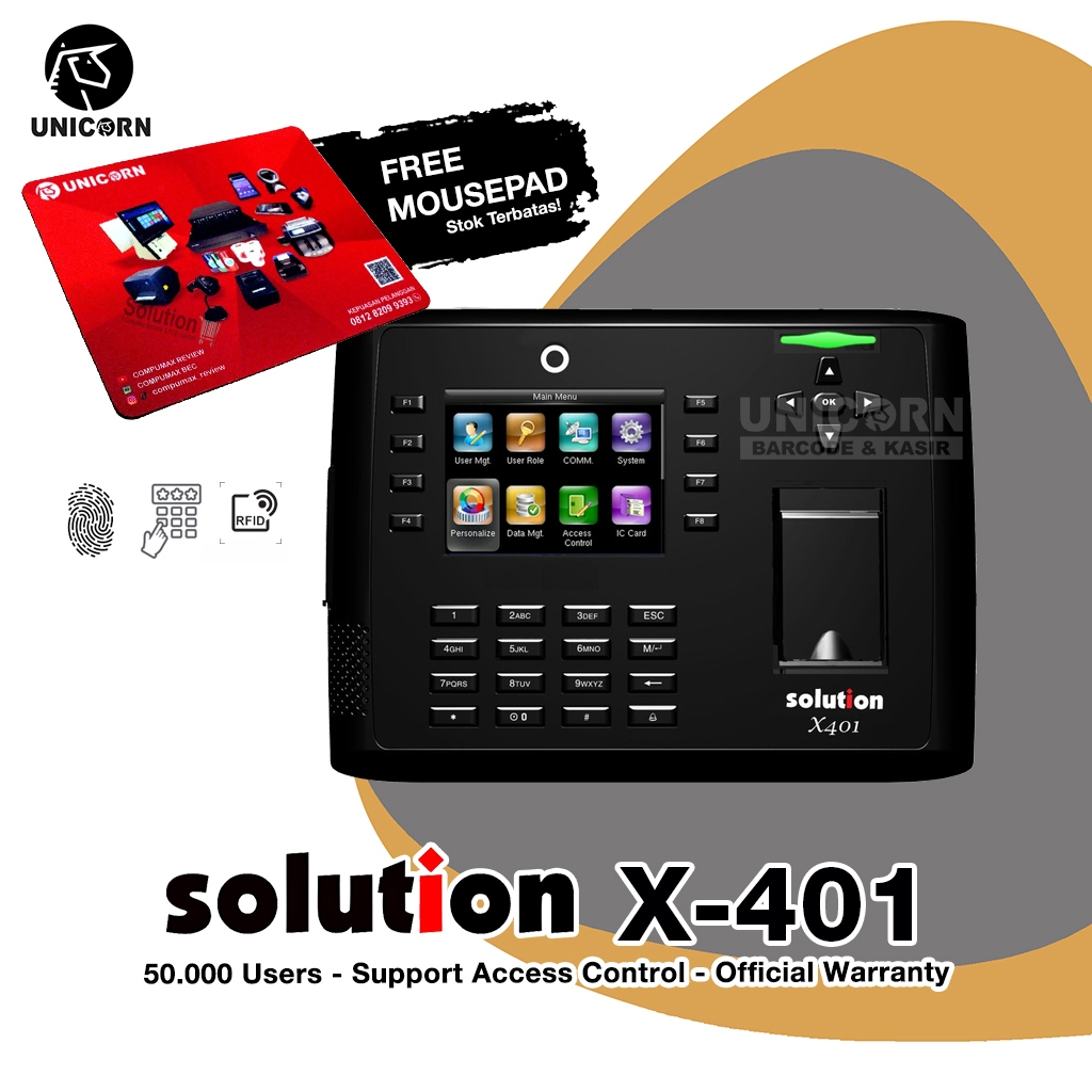 Jual Mesin Absensi RFID Access Control - Solution X401 X-401 ...