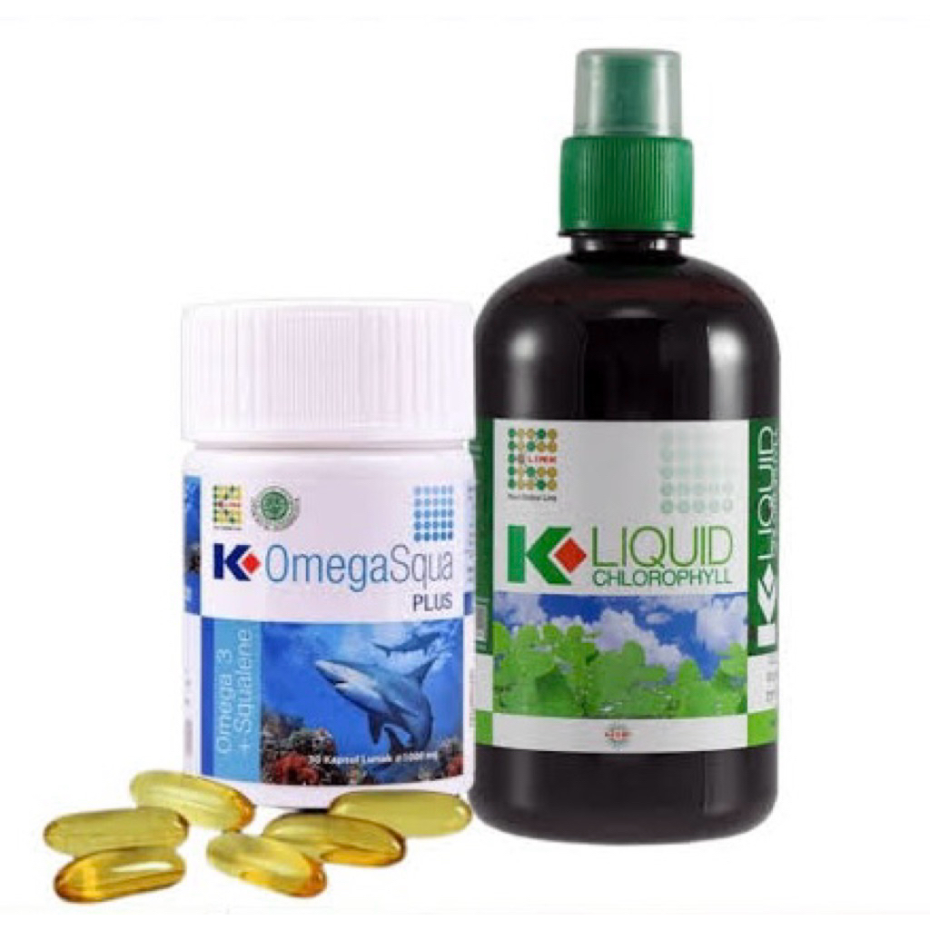 Jual [BUNDLING] K-LIQUID CHLOROPHYLL 500ml Klorofil K-Link K Omega Squa ...