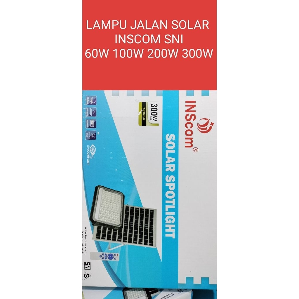 Jual lampu jalan solar cell 1 set lampu dan solar panel 100w dan 200w ins | Shopee Indonesia