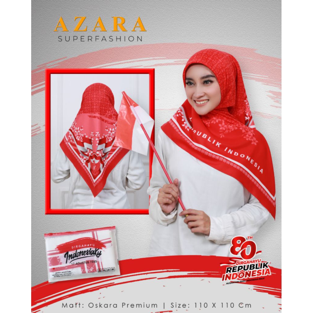 Jual paket seragaman hijab merah putih edisi HUT RI 17 agustusan ( isi ...
