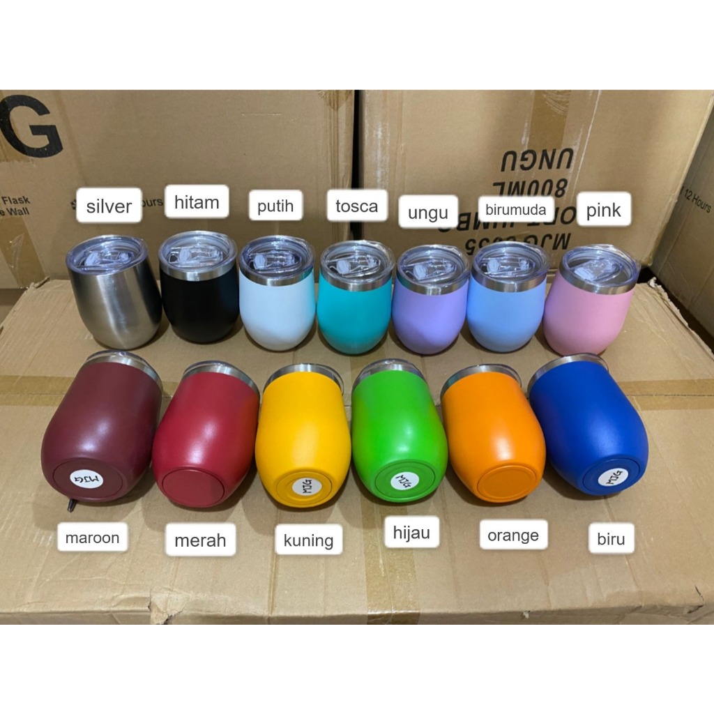 Jual TUMBLER MUG EGG (telur) 380 ML STAINLESS STEEL UNTUK PANAS DAN ...