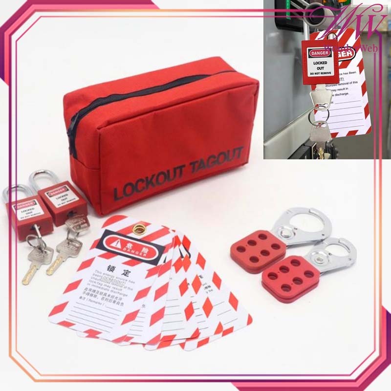 Jual 1set Lock Out Tag Out Kit Safety Lockout Tagout Loto Padlock ...