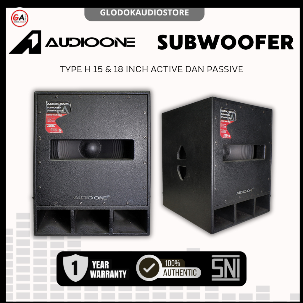 Jual Subwoofer Tipe H 115 & 118 Aktif Pasif Fullbass AUDIOONE Speaker15 ...