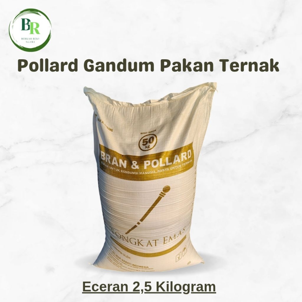 Jual Pollard Polar Pakan Ternak Tongkat Emas Eceran 2,5 Kilogram ...