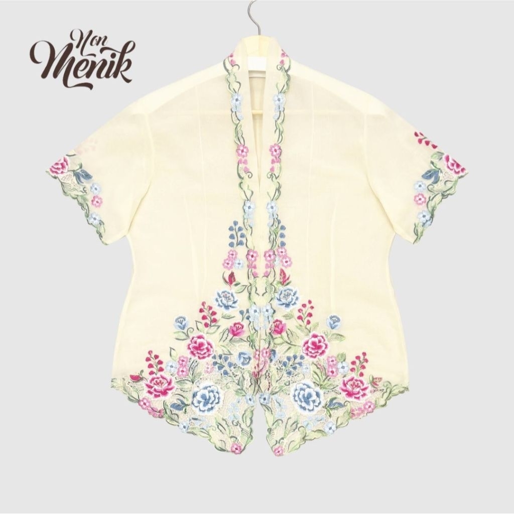 Jual L KEBAYA BUNGA2 WARNA PUTIH CREAM | Shopee Indonesia