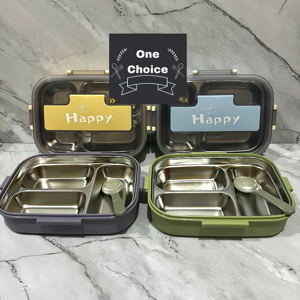 Jual LUNCH BOX 3 SEKAT STAINLESS / Kotak Makan Sekat Stainless / KOTAK MAKAN ANAK STAINLESS ...
