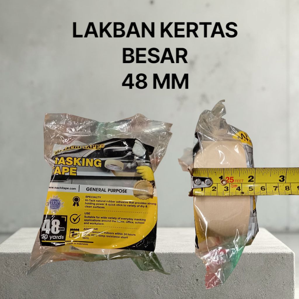 Jual isolasi / lakban kertas besar ukuran 48 mm | Shopee Indonesia