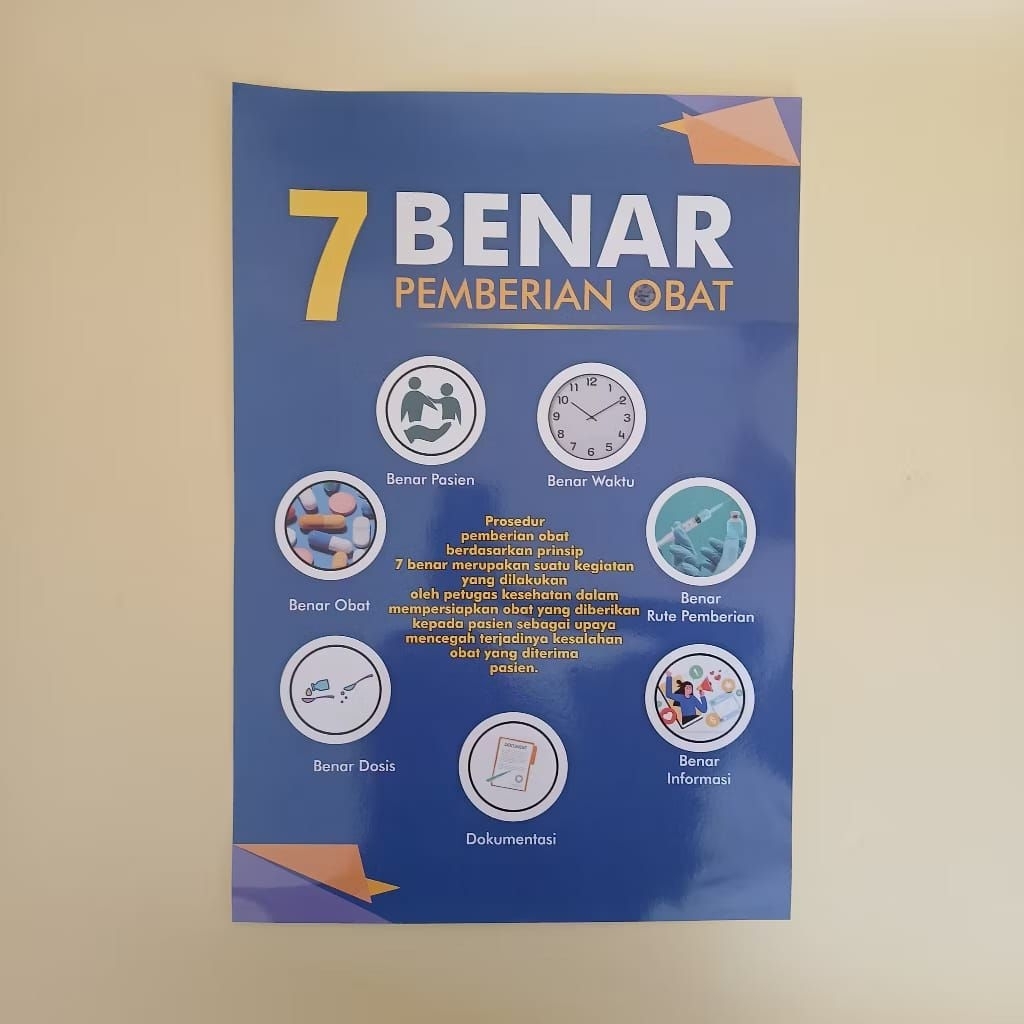 Jual Poster 7 Langkah Pemberian Obat Yang Benar -Poster Langkah ...