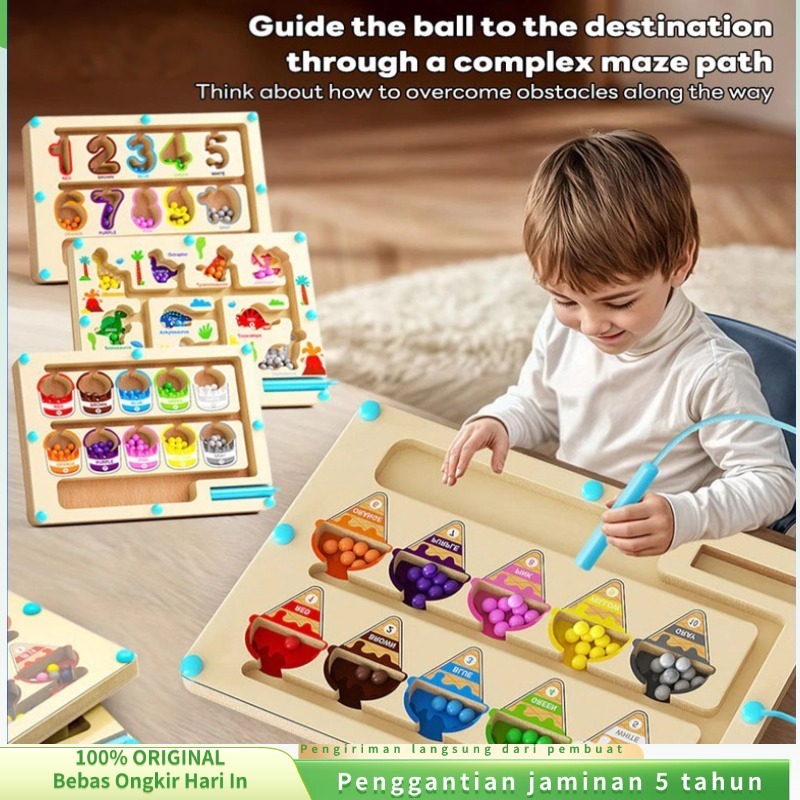 Jual Color Classification Maze-Mainan Edukasi Papan Magnetik Berhitung ...