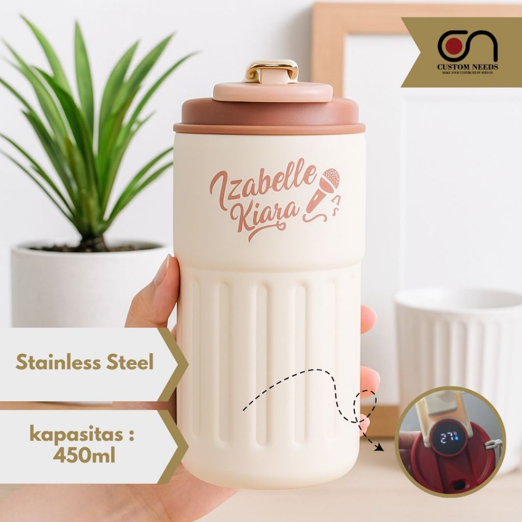 Jual TUMBLER CUSTOM GRAFIR NAMA COFFEE LED 450ml MUG CUSTOM TUMBLER ...