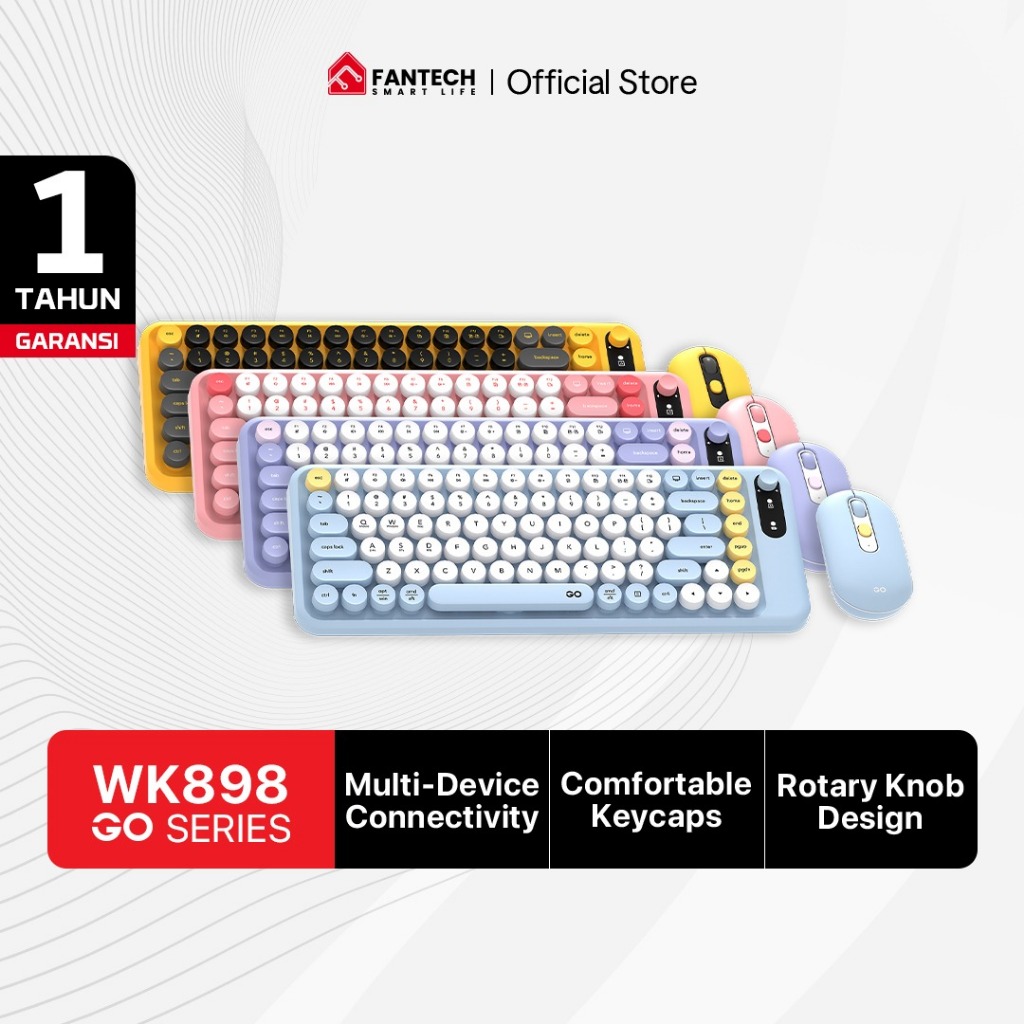 Jual Fantech GO MOCHI 85 101 Combo Set Keyboard Mouse Wireless Bluetooth Dual Mode | Shopee ...
