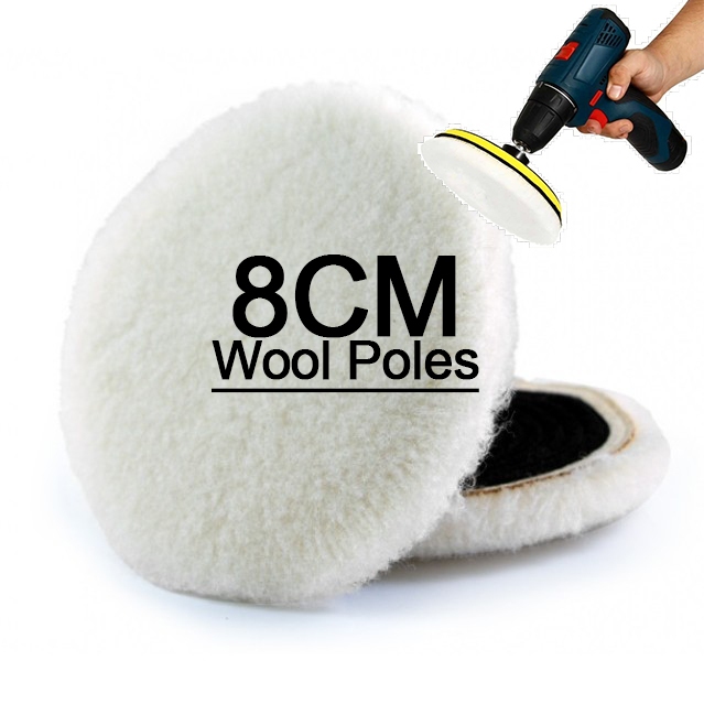 Jual Wool Poles 8CM Car Polishing Pad Body Motor Mobil Detailing Wax ...