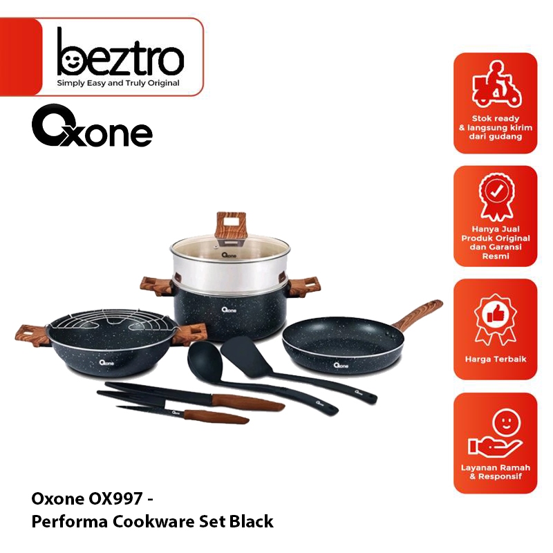 Jual OXONE OX997 Performa Cookware Set 10 Pcs Granite Coating OX 997 Non Stick | Shopee Indonesia