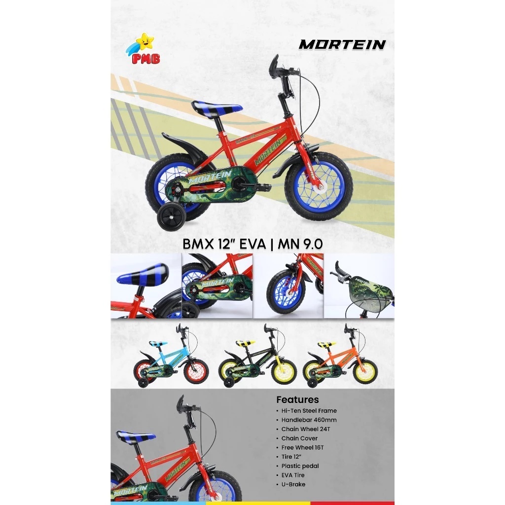 Jual Sepeda Anak BMX MORTEIN MN 9.0 Ukuran 12 Inch Ban EVA Usia 2-4 ...