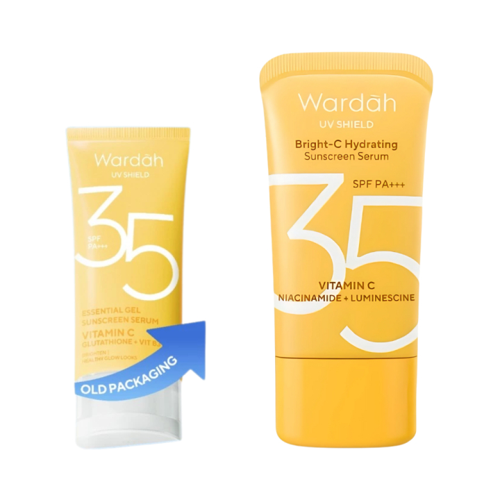 Jual WARDAH Bright-C Hydrating Sunscreen Serum SPF 35 PA+++ (New ...
