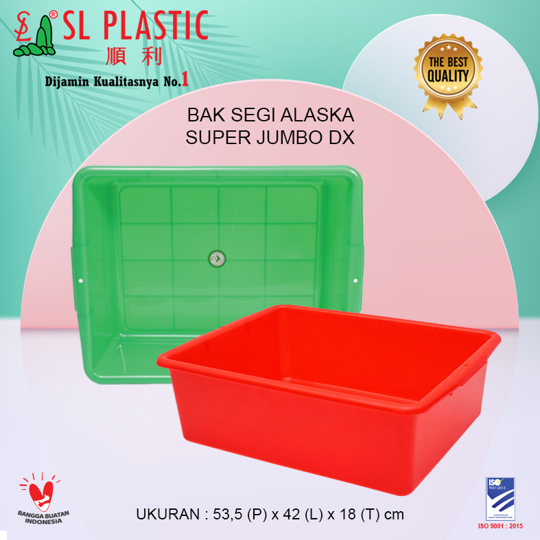Jual Baskom / Bak Segi Alaska Super Jumbo Warna SL PLASTIC. | Shopee ...