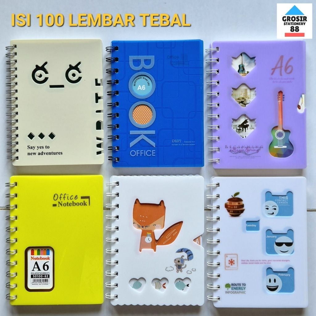 Jual Buku Spiral Notebook A6 TEBAL (100 Lembar) | Shopee Indonesia